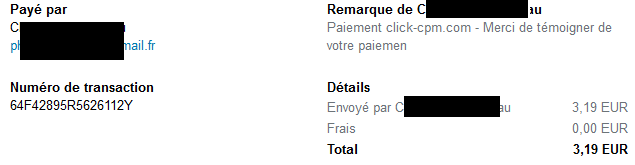 Click-CPM preuve de paiement Janvier 2015 - PTP sans IP pour gagner un ...